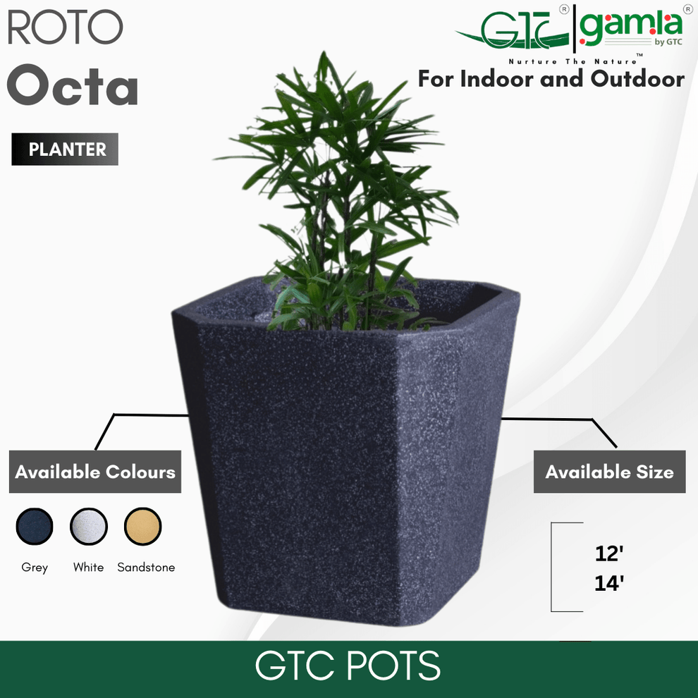 GTC POTS Octa Planter Roto Moulding Suitable for Home, Gardens, Hotels ...
